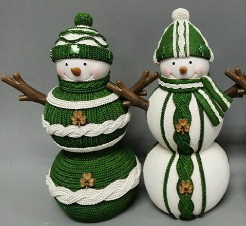 SNOWMEN DECKED OUT IN ARAN - 2 PCS: Bridgets of Erin
