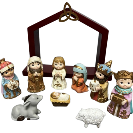 NATIVITY SET WITH MANGER FRAME: Bridgets of Erin