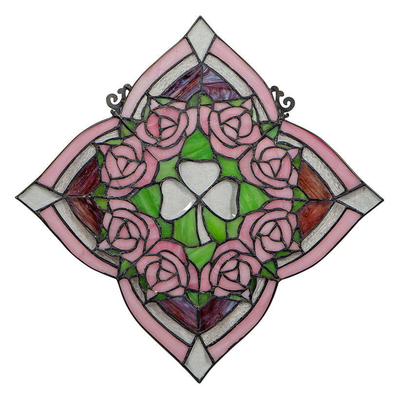 IRISH ROSE STAINED GLASS WINDOW: Bridgets of Erin